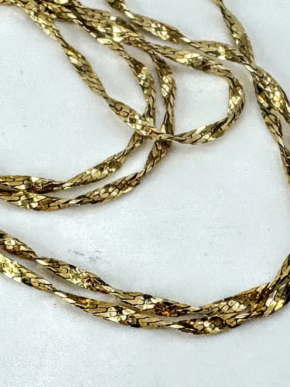 Jewelry | Vintage 14k Yellow Gold Diamond Cut Rope Chain Necklace Italy ...